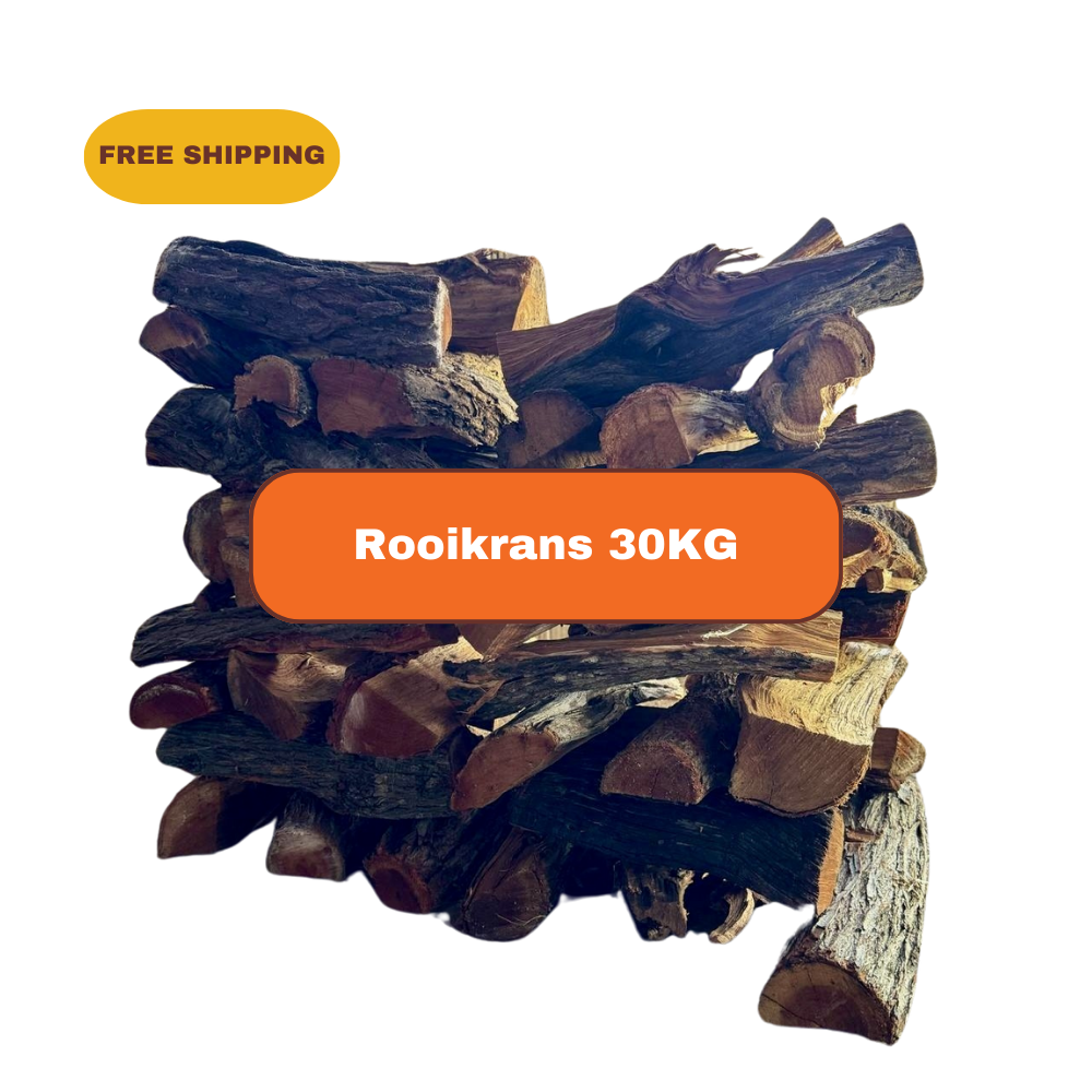 Rooikrans braai wood 30kg box - free UK delivery | Let's braai