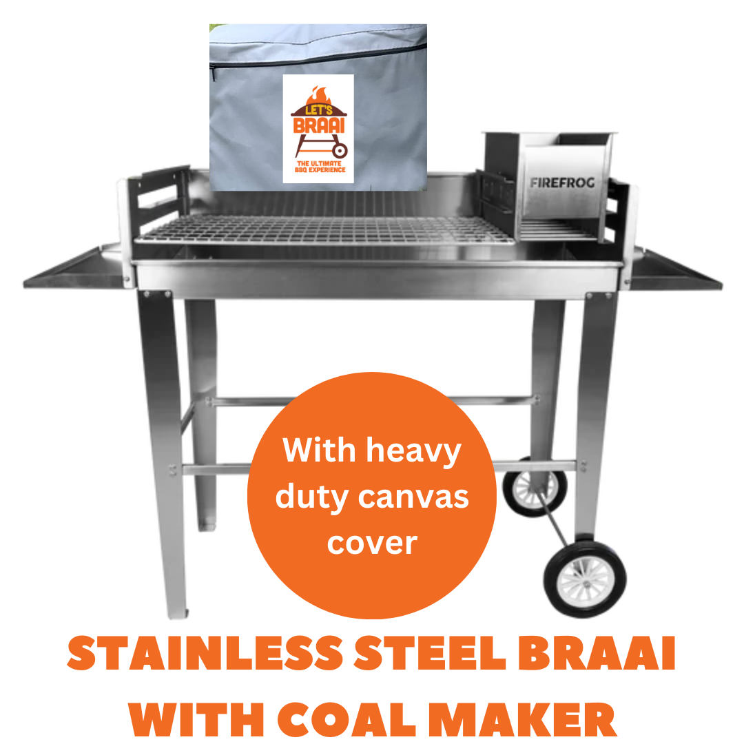 Mobile braai with ember maker & heavy duty canvas bag