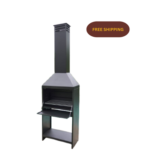 Free Standing Braai Mild Steel Wood Fire and Charcoal BBQ